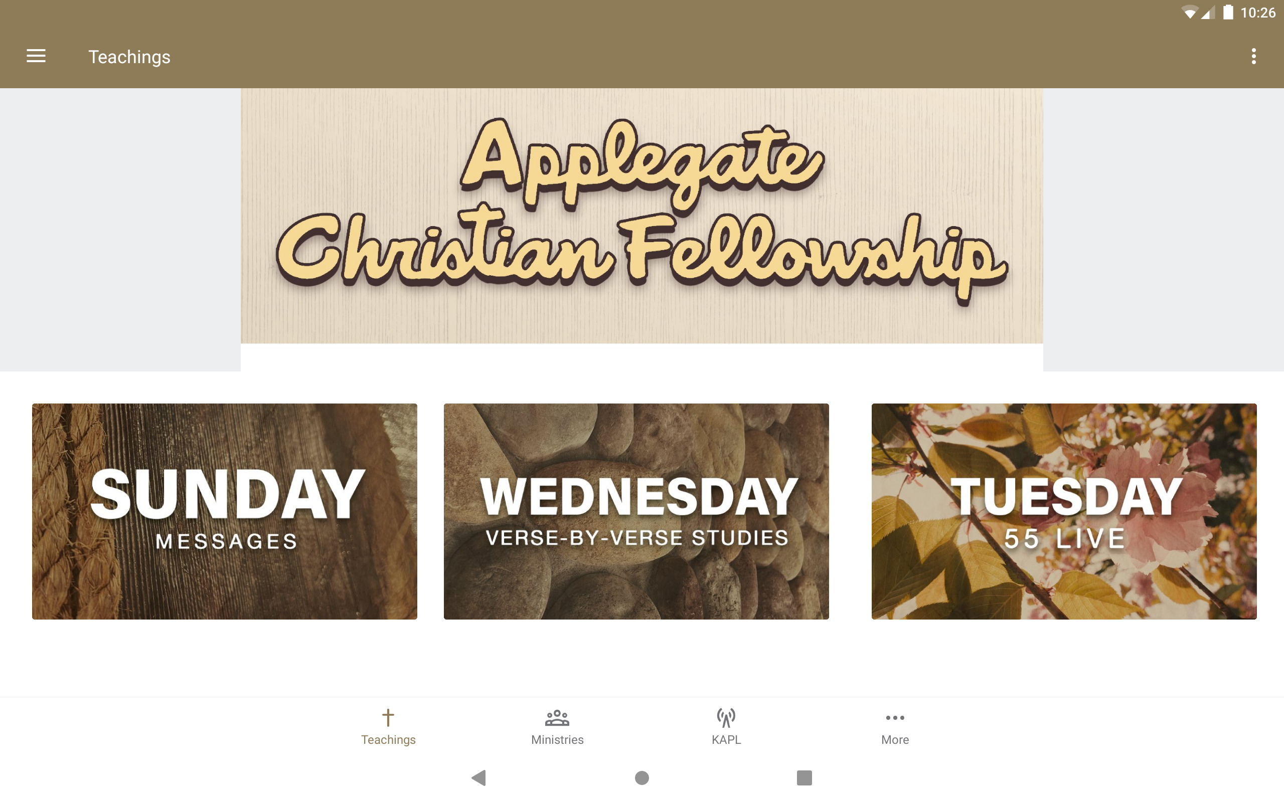 Applegate Christian Fellowship:Amazon.com:Appstore for Android