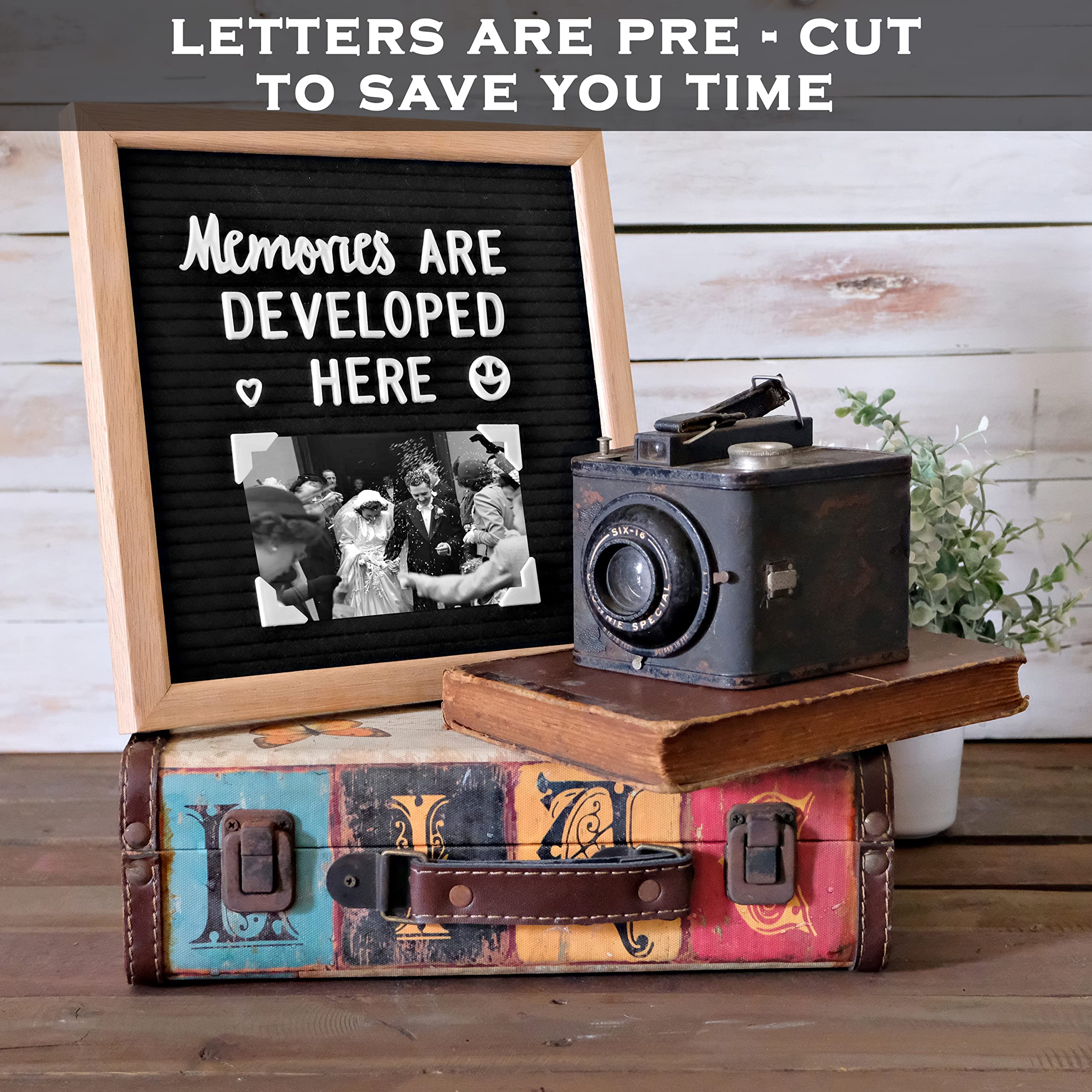 Snapklik.com : Wooden Felt Letter Board Precut, Wifi Sign, Changeable ...