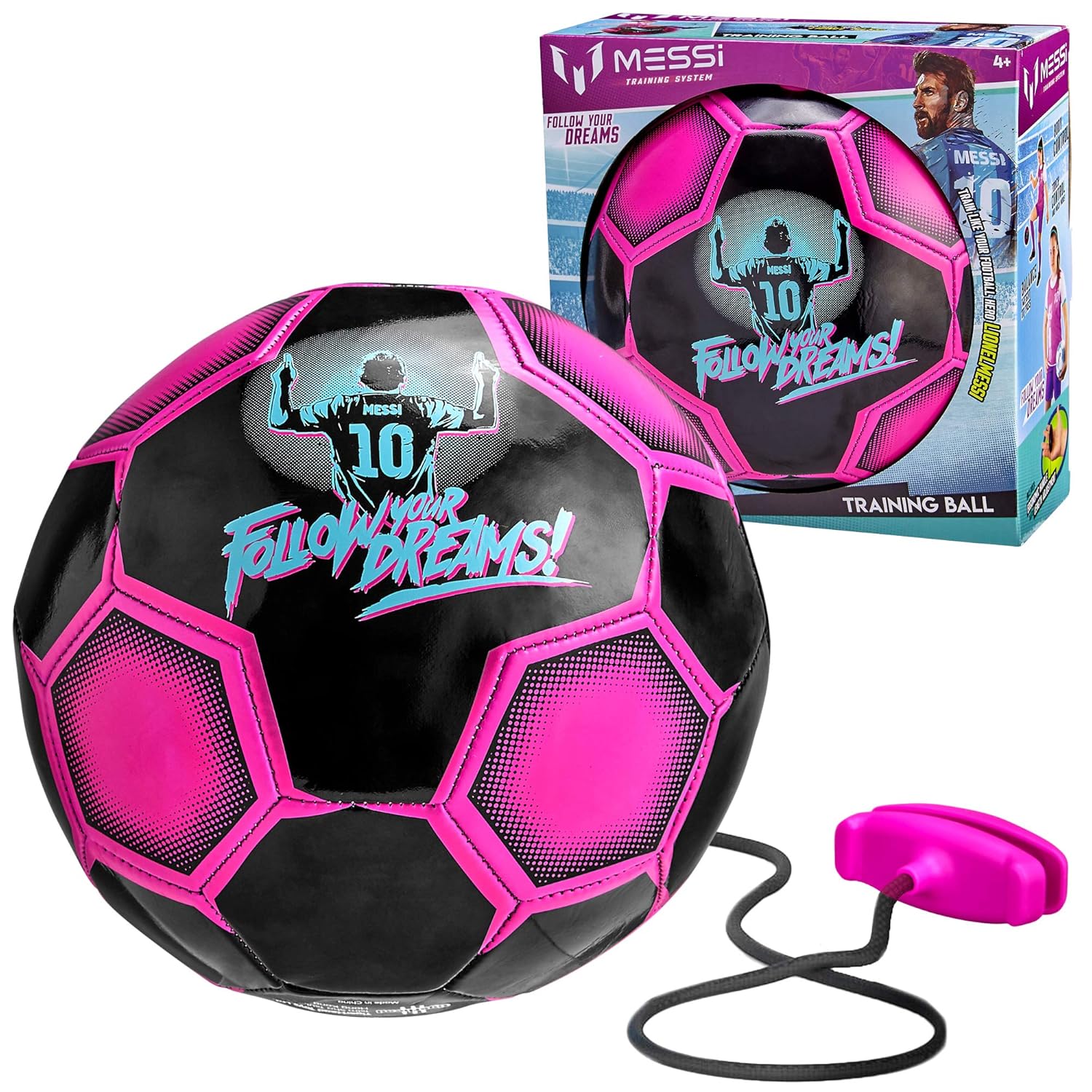 Kids Training Soccer Ball - Size 3 Youth Smart Football with Tether for ...