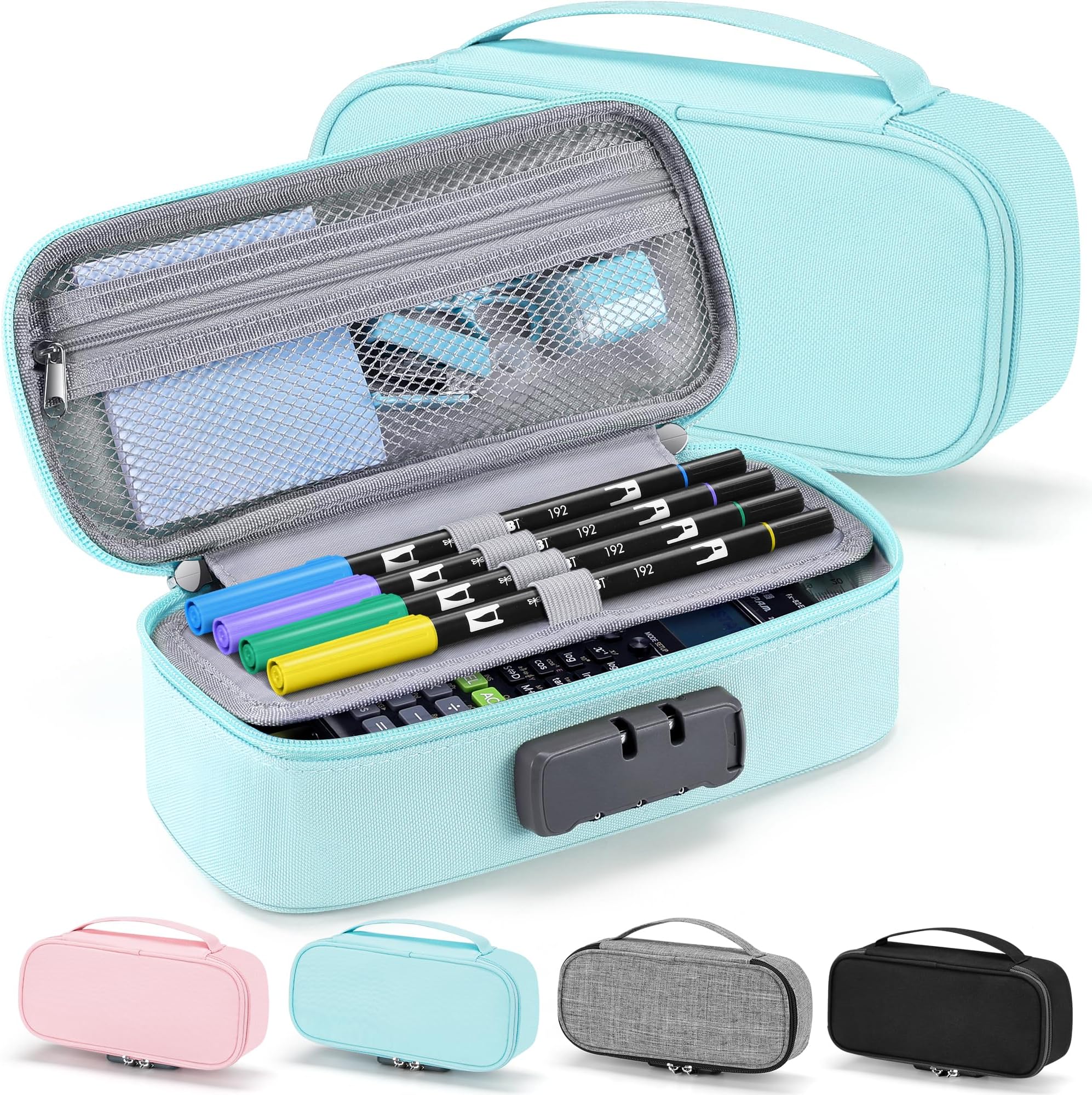Amazon.com: Vaultz VZ01214 Assorted Locking Pencil Box : Arts, Crafts ...