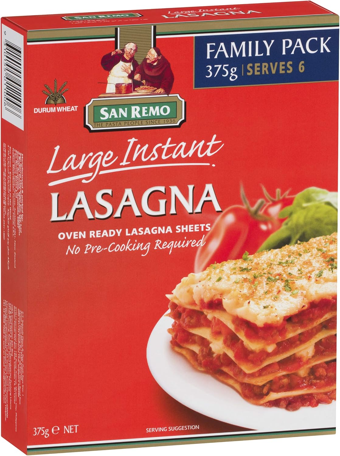 San Remo San Remo Large Instant Lasagna, 375 g : Amazon.com.au ...