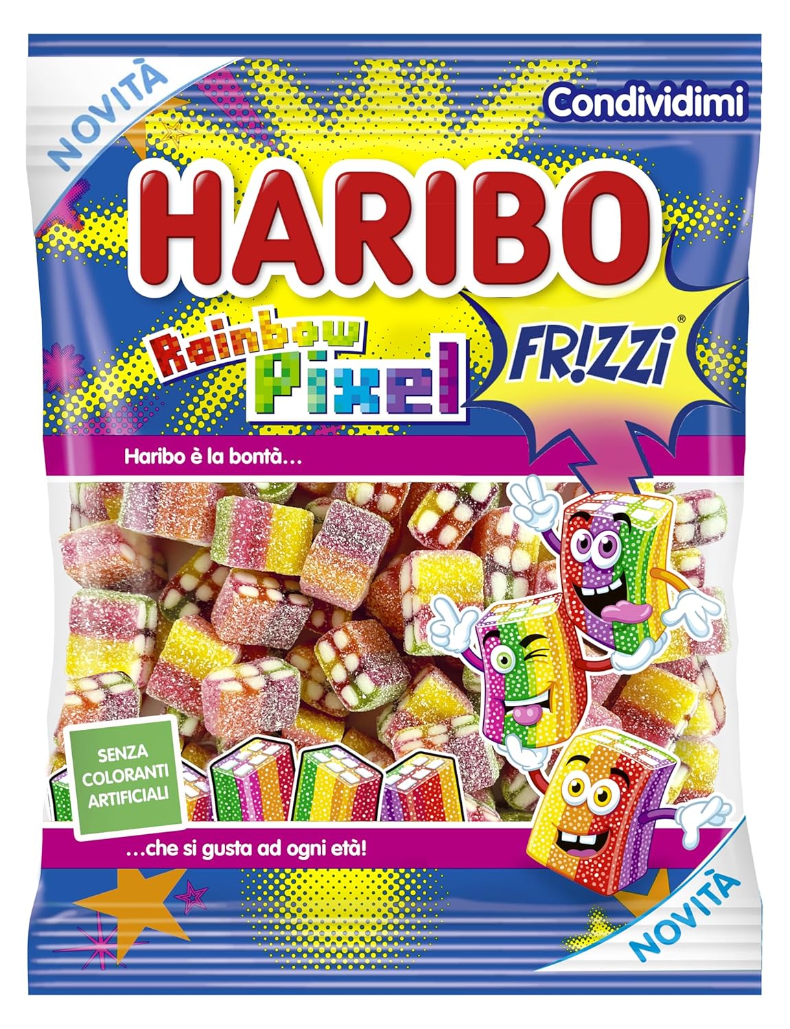 Amazon.com: Haribo Rainbow Pixel Gummy Candy 160g