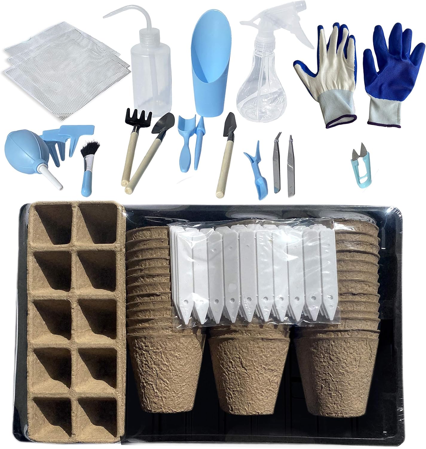 Amazon.com : Complete Seed Starter Garden Kit | Organic Biodegradable ...