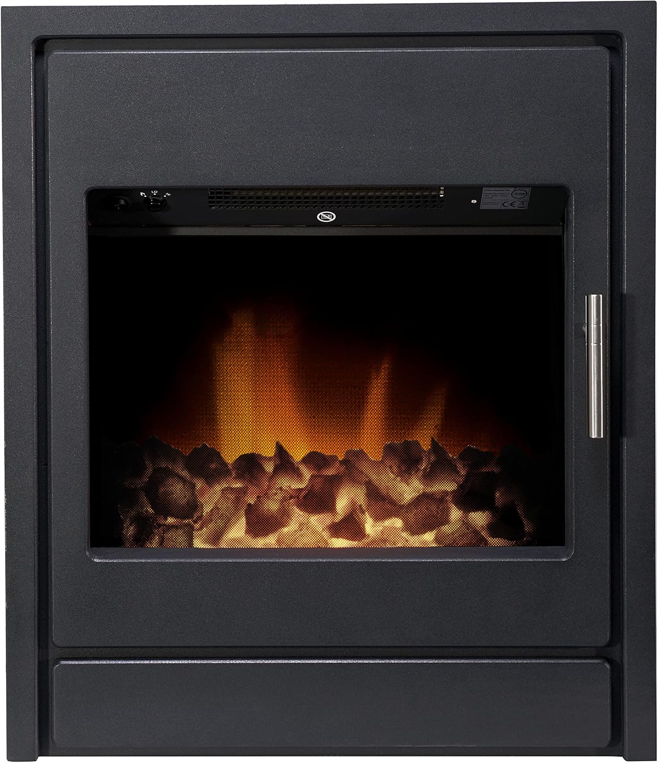 Acantha Alta Electric Inset Stove in Black with Remote Control : Amazon ...