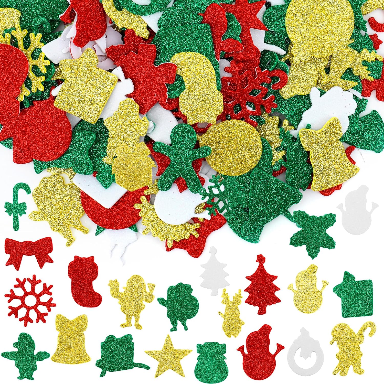 Amazon.com: Christmas Foam Stickers, 300 PCS Christmas Stickers for ...