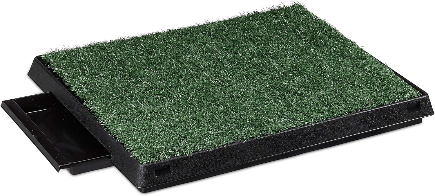 Amazon.com: Relaxdays Dog Toilet, Waste, Indoor, Grass Mat, Litter Tray ...