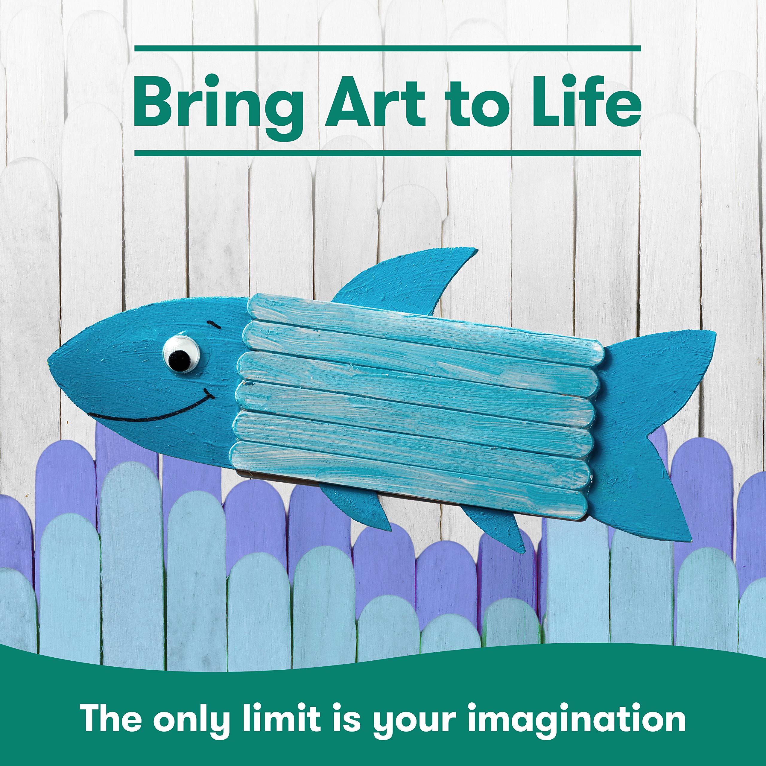 Buy Fedmax Popsicle Stick Pack - Bulk 2000 Count Food Grade, 4.5-inch ...