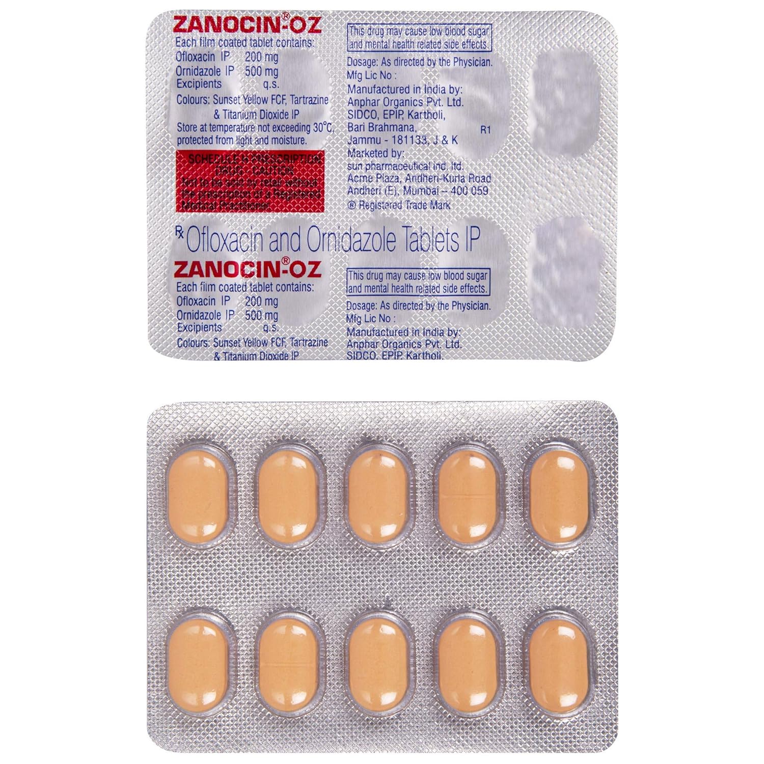 Zanocin OZ - Strip of 10 Tablets : Amazon.in: Health & Personal Care