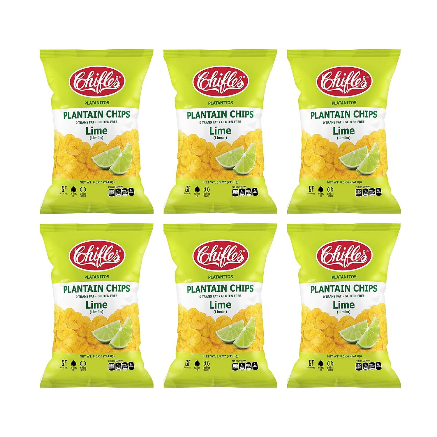 Amazon.com: CHIFLES LIME (Limón) PLANTAIN CHIPS, 8.5 Ounce (Pack of 6)