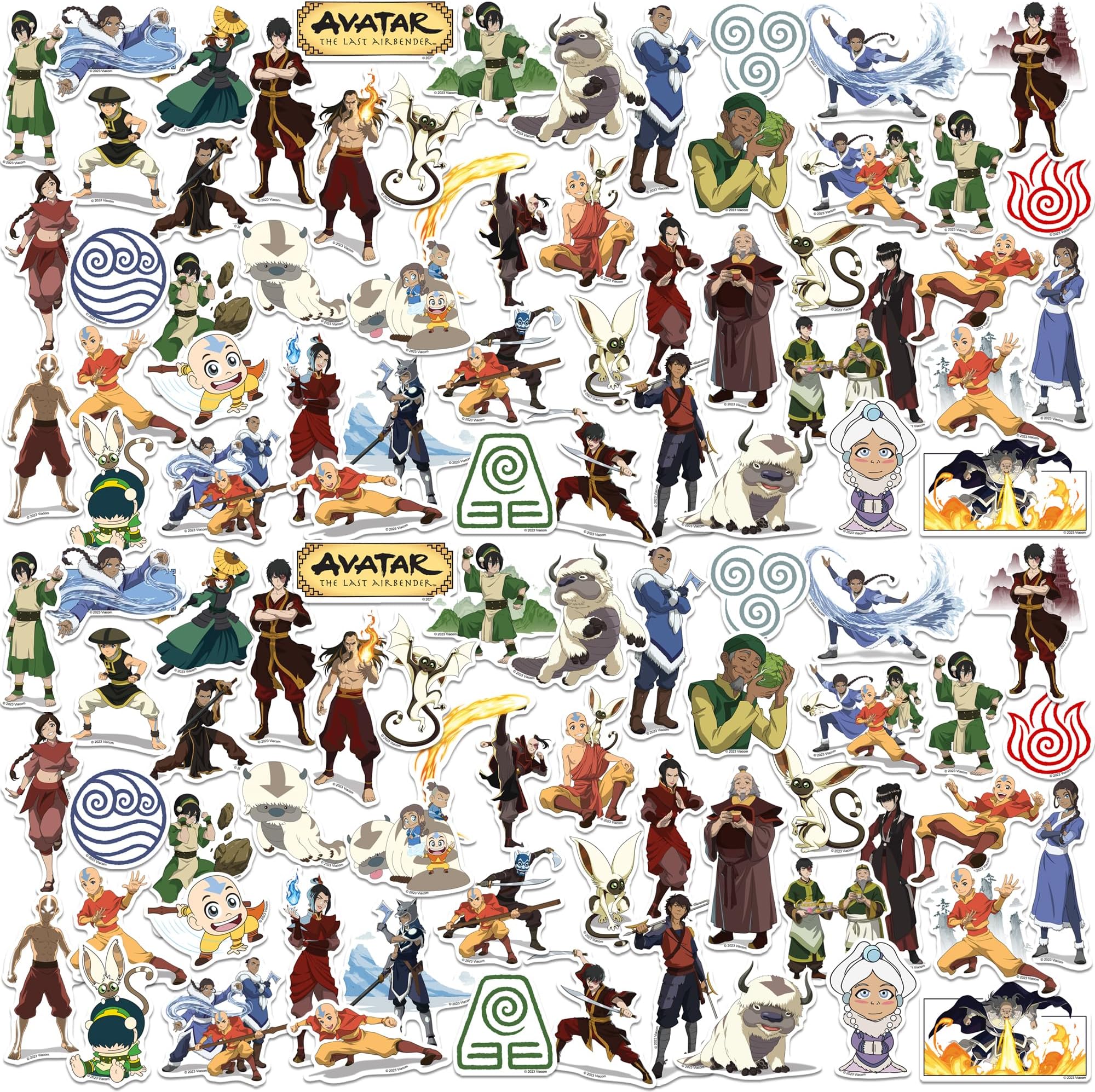 Amazon.com: Avatar The Last Airbender Vinyl Large Deluxe Stickers ...