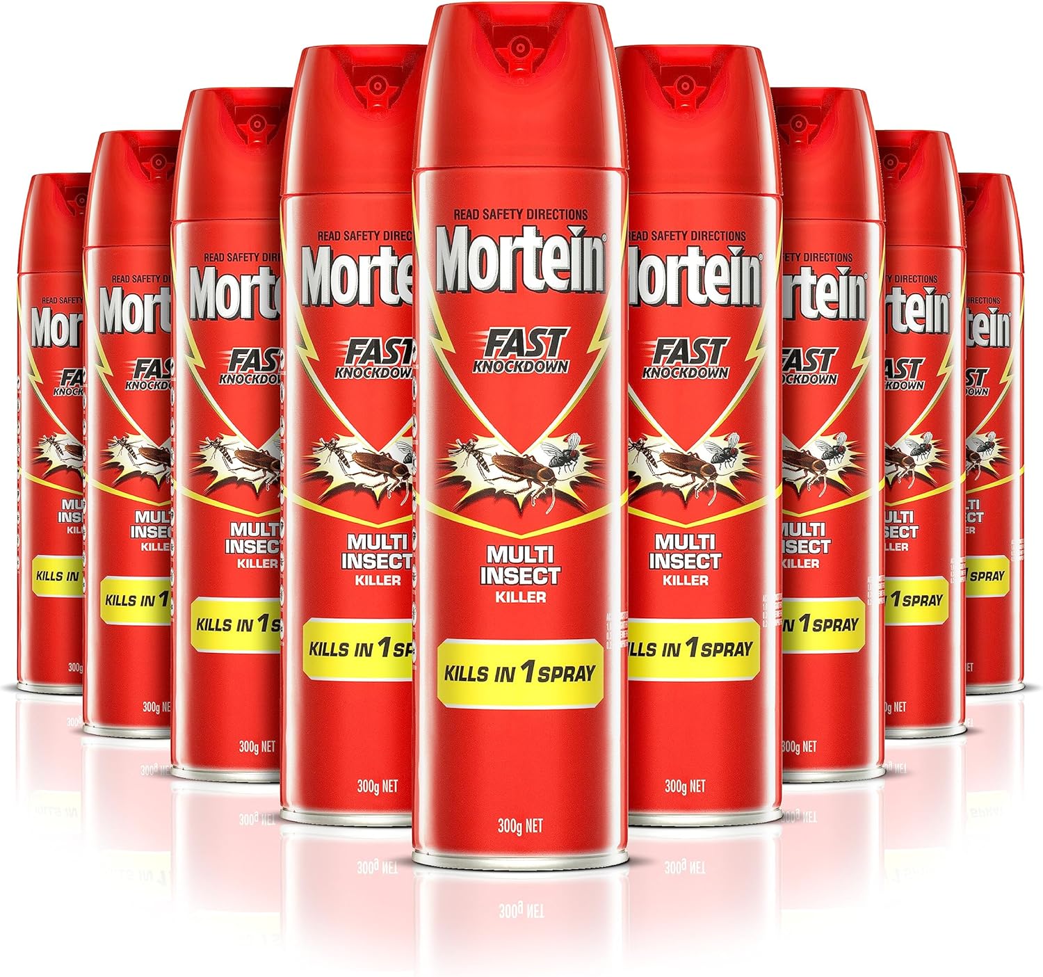 Mortein Fast Knock Down Multi Insect Killer Spray 300 g (Pack of 9 ...