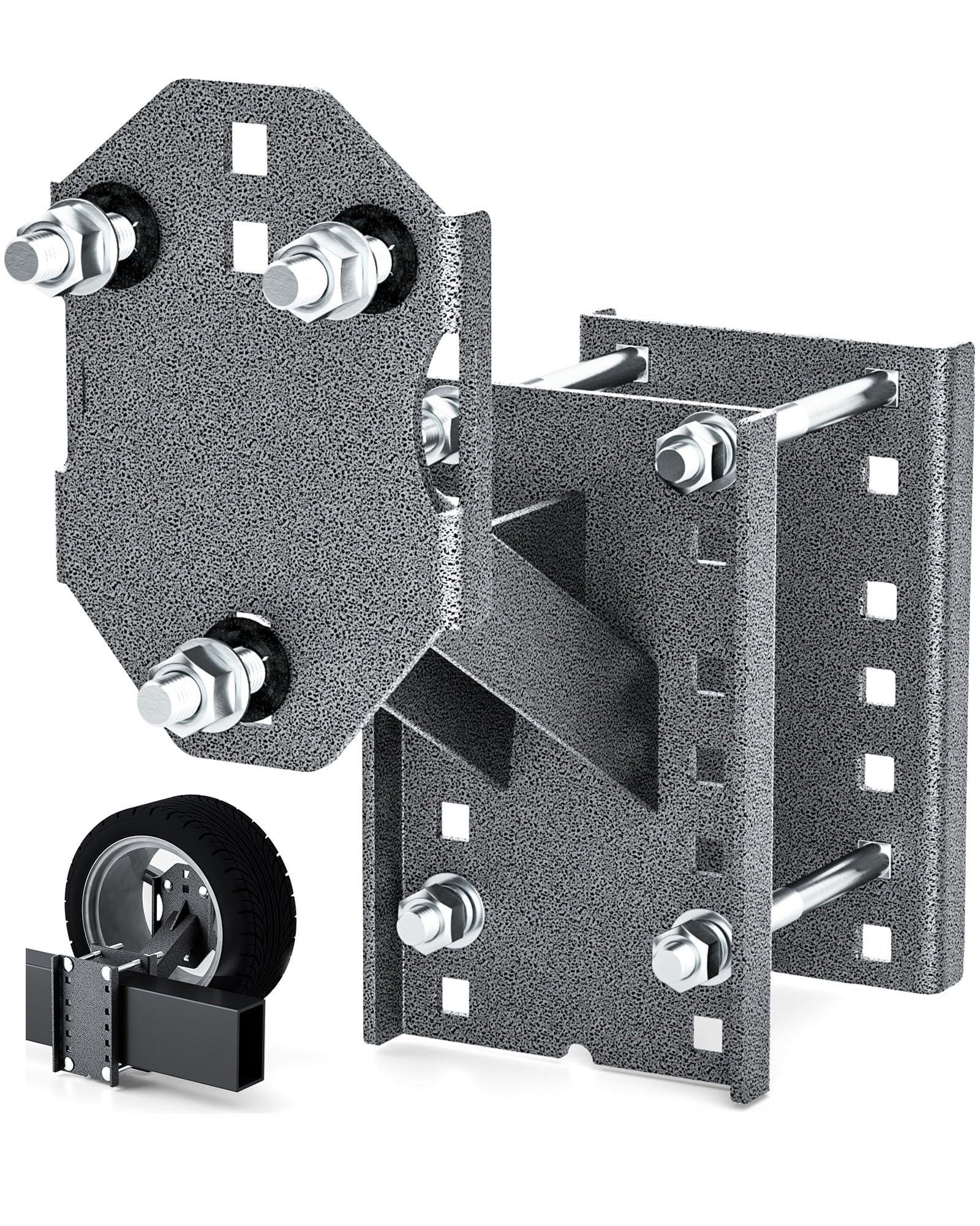 Amazon.com: Trailer Spare Tire Mount, 5mm Thick Heavy Duty Steel Spare ...