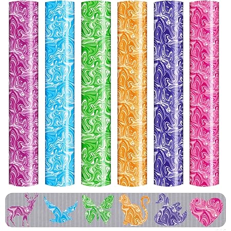 Amazon.com: Tintnut Tie-dye Swirl HTV Heat Transfer Vinyl Roll - 12 ...