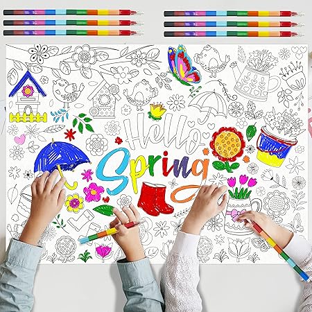 Amazon.com: Tiny Expressions Giant Spring Themed Activity Poster for ...