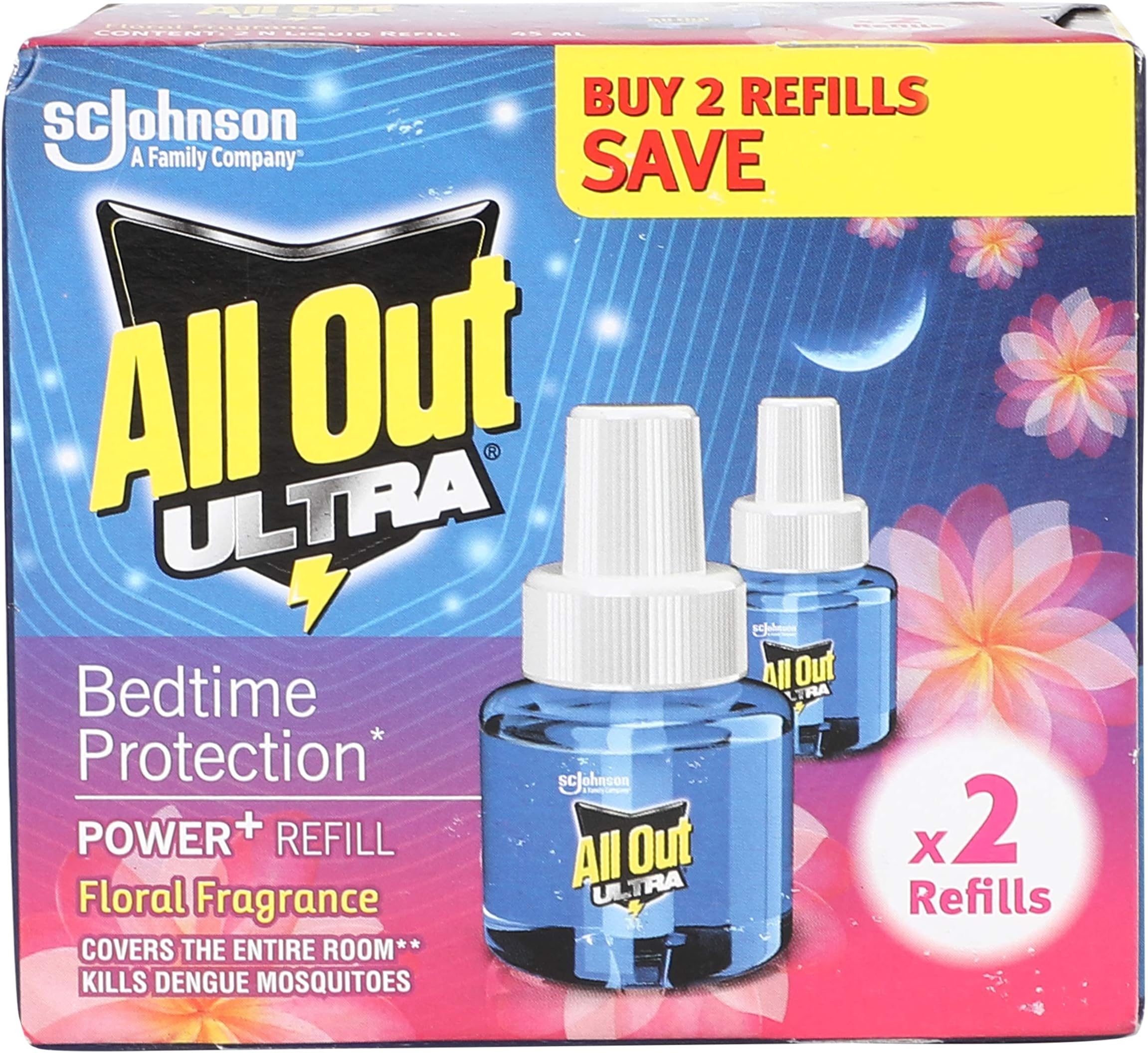 All Out Ultra Power+ Floral Fragrance (Single Refill) 45ML : Amazon.in ...