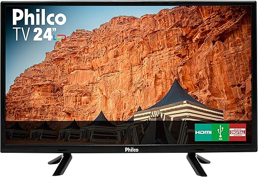 TV LED 24" HD PHILCO PTV24C10D, Resolução HD, Recepção Digital, Preta ...