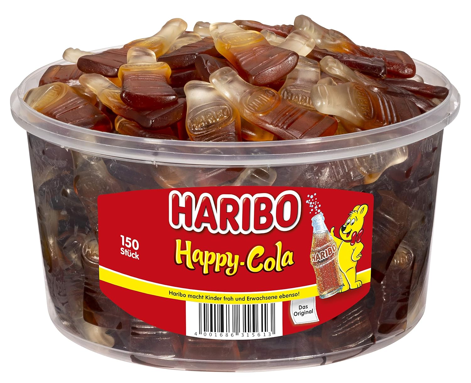 Amazon.com : Haribo Original Happy Cola, 150 pcs : Gummy Candy ...