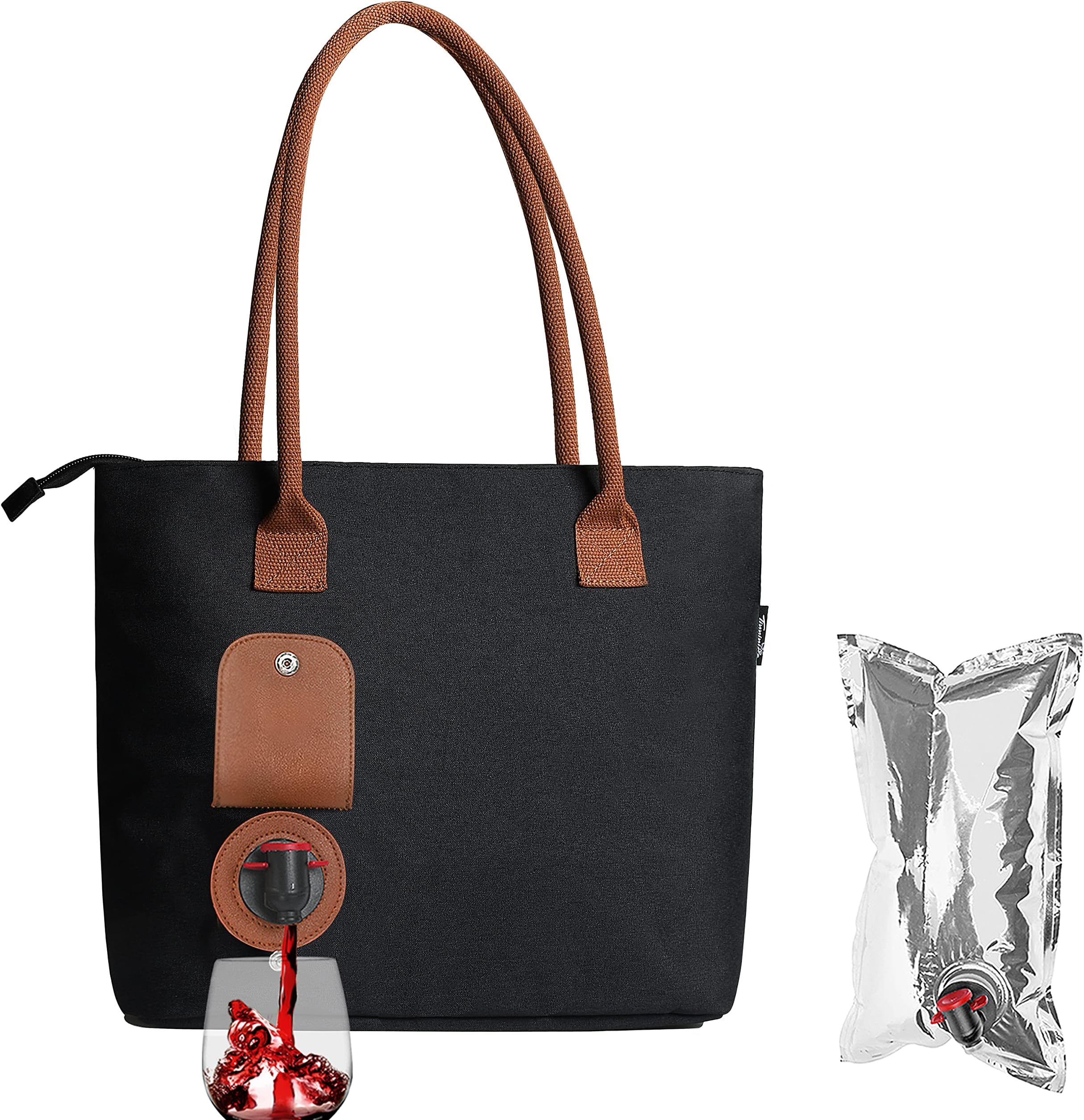Amazon.com: Naiveferry 1Pc Wine Tote With Drink Dispenser, Portable ...