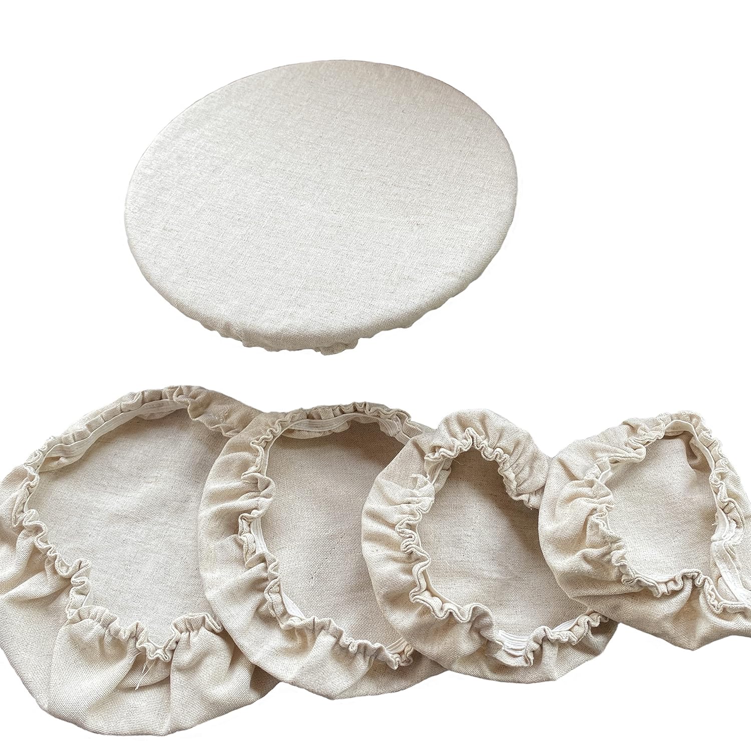 Amazon.com: Hemp 5 Pieces SET Bowl Covers Reusable in 5 Size Stretch ...