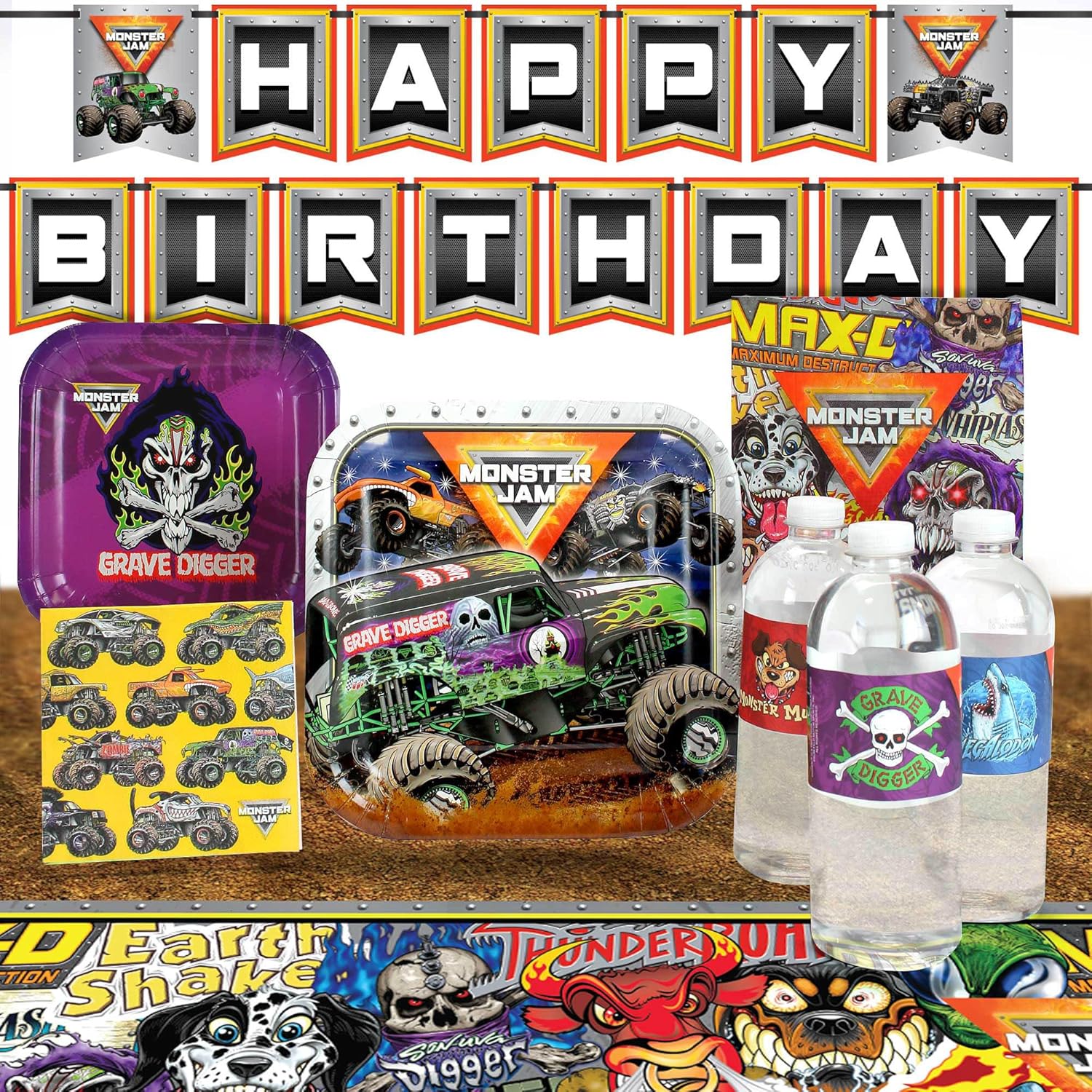 Amazon.com: Monster Jam (Standard Party Pack for 8 Guests): Fuel the ...
