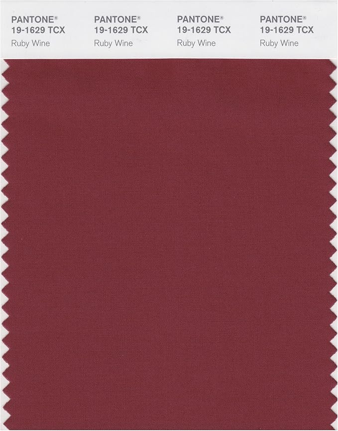 PANTONE Smart 19-1629X Color Swatch Card, Ruby Wine - House Paint ...