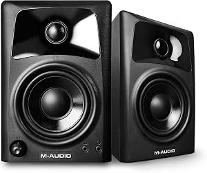 M-Audio AV32 - Compact Active Desktop Reference Speakers (Pair) for ...