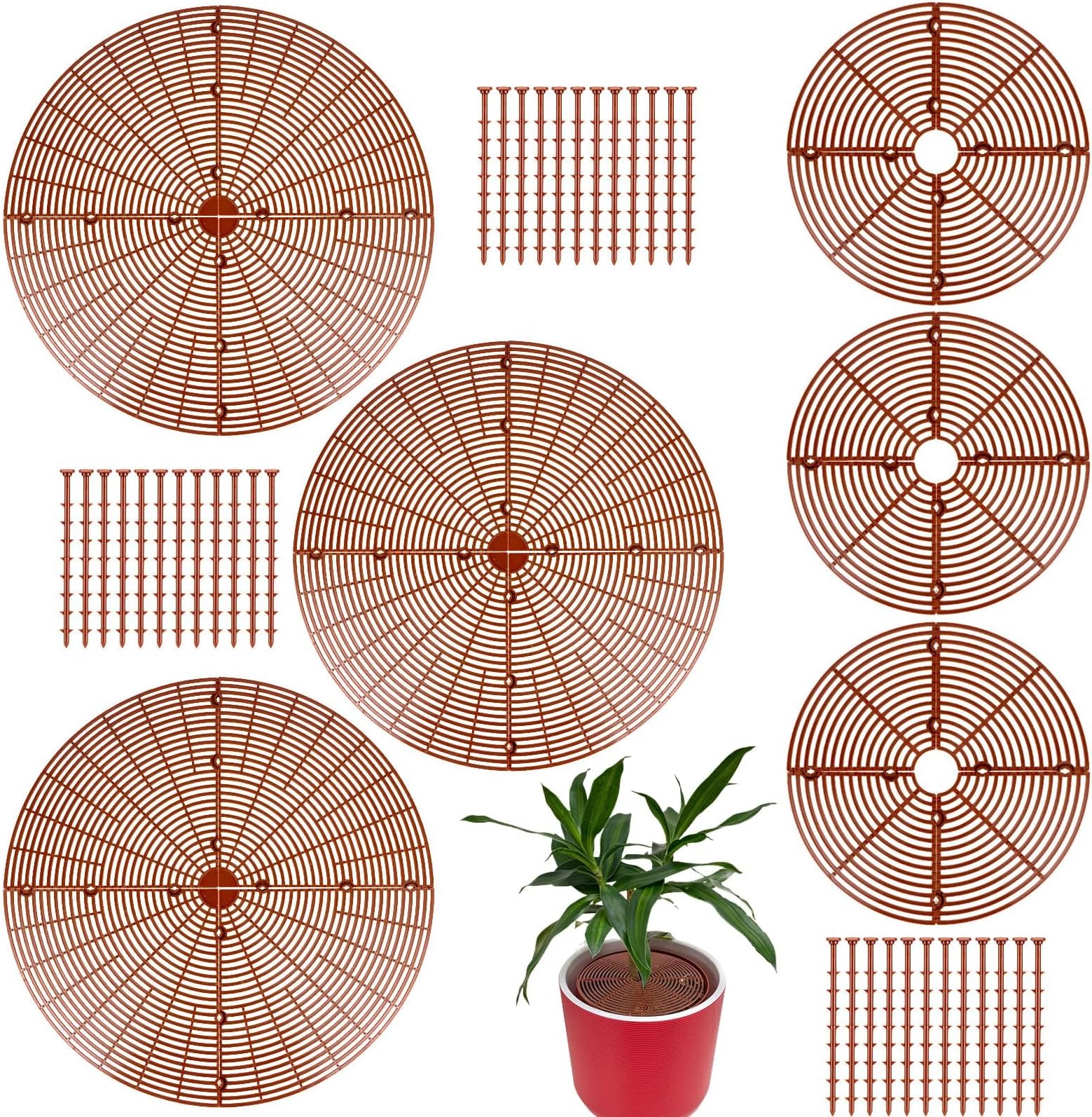 Amazon.com : 6 Pcs Plant Grid Soil Protector Covers 11.8 Inch 20.8 Inch ...