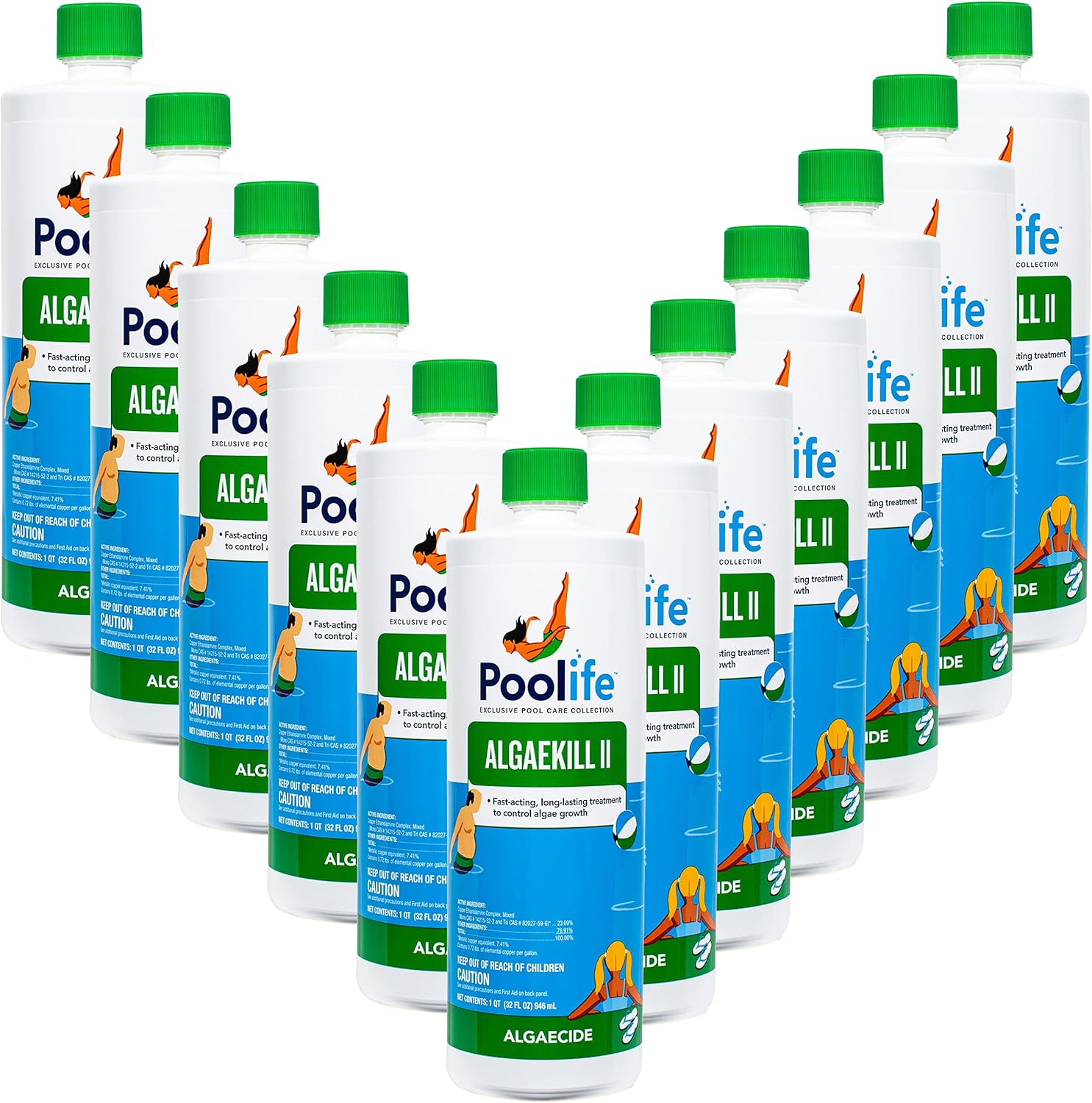 Amazon.com : Poolife AlgaeKill II (1 qt) (12) : Patio, Lawn & Garden