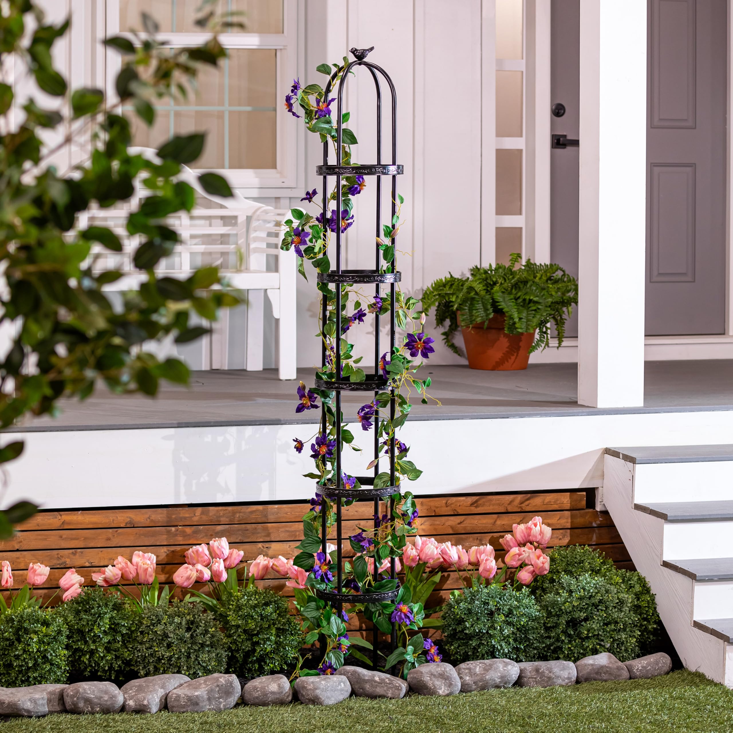 Snapklik.com : Evergren Garden Metal Obelisk Trellis For Climbing ...
