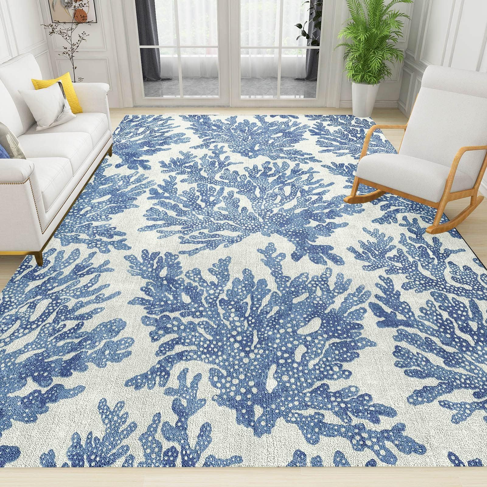 Blue Coral Area Rug