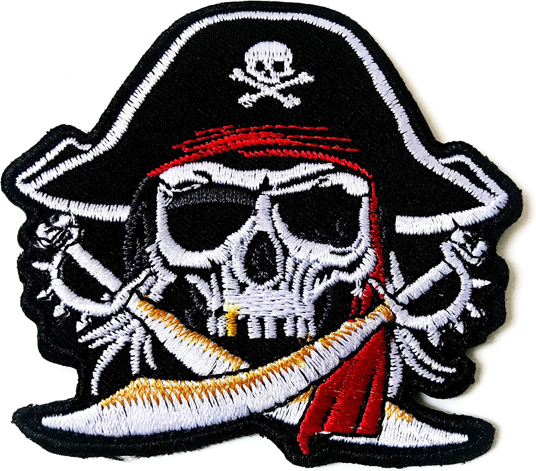Amazon.com: [Large Size] Papapatch Pirate Skull Captain Ghost Cross ...