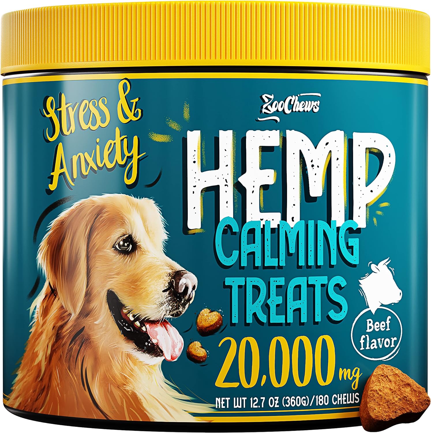 Amazon.com : Dog Calming Treats - Calming Chews for Dogs with Beef ...