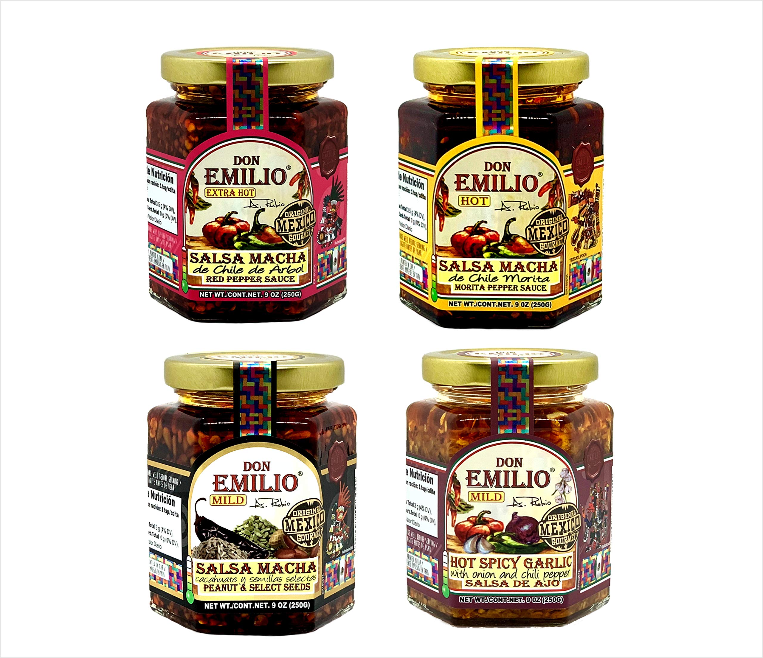 Buy Don Emilio Premium Salsa Macha 4 pack, Chili oil sauce, Salsa Macha ...