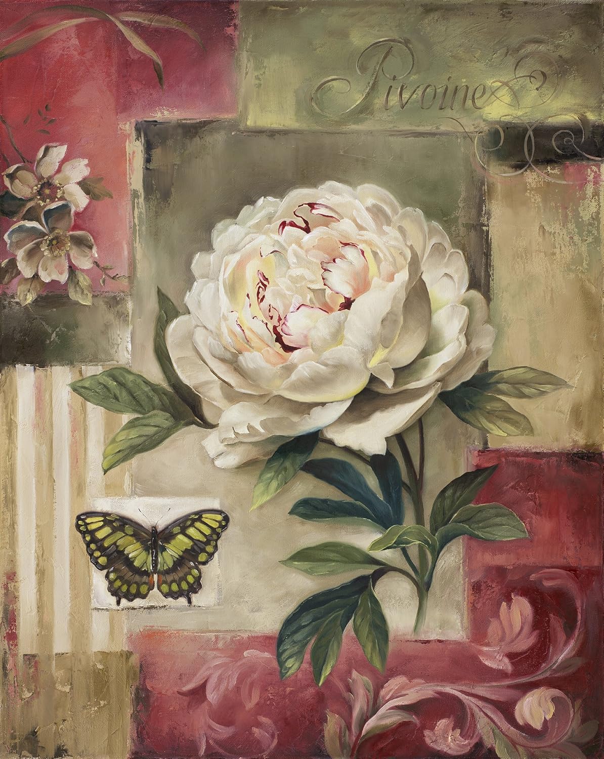 Amazon.com: Rose and Butterfly 2" Art Print by Lisa Audit: Posters & Prints