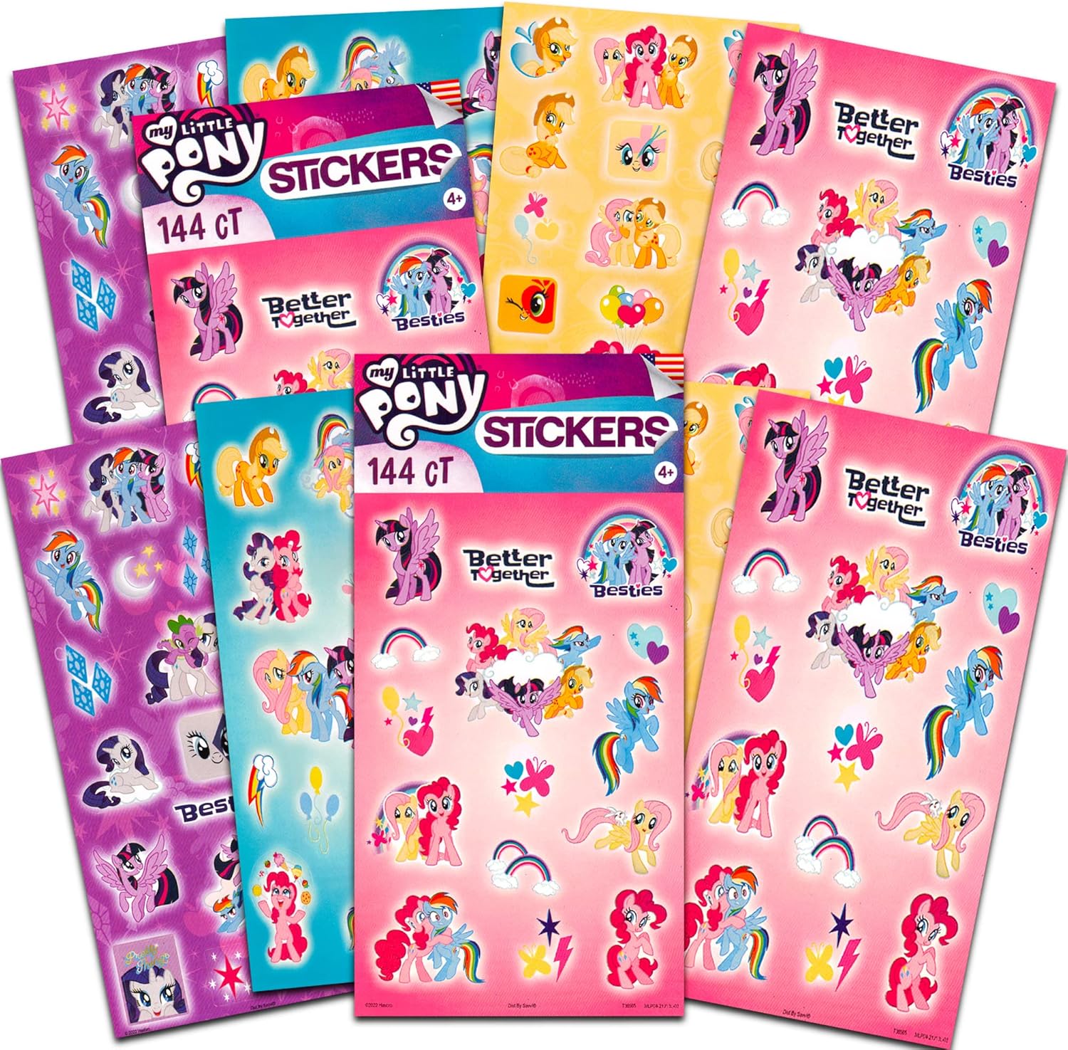 My Little Pony Stickers Party Favors 16 Sheets Over 380 Stickers Plus 2 ...
