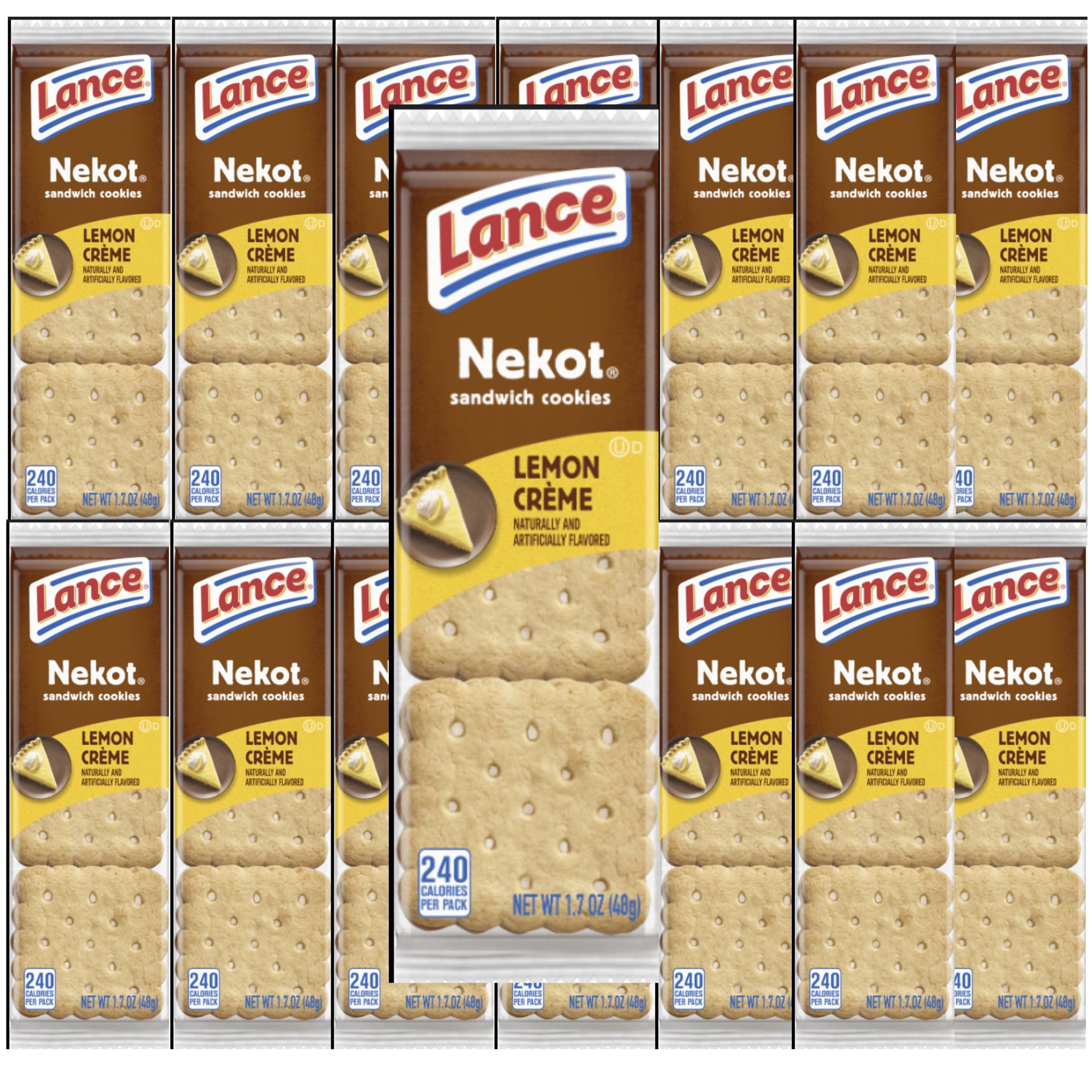 Amazon.com: Lance Nekot Cookie Sandwiches Lemon Creme Filling, Lance ...