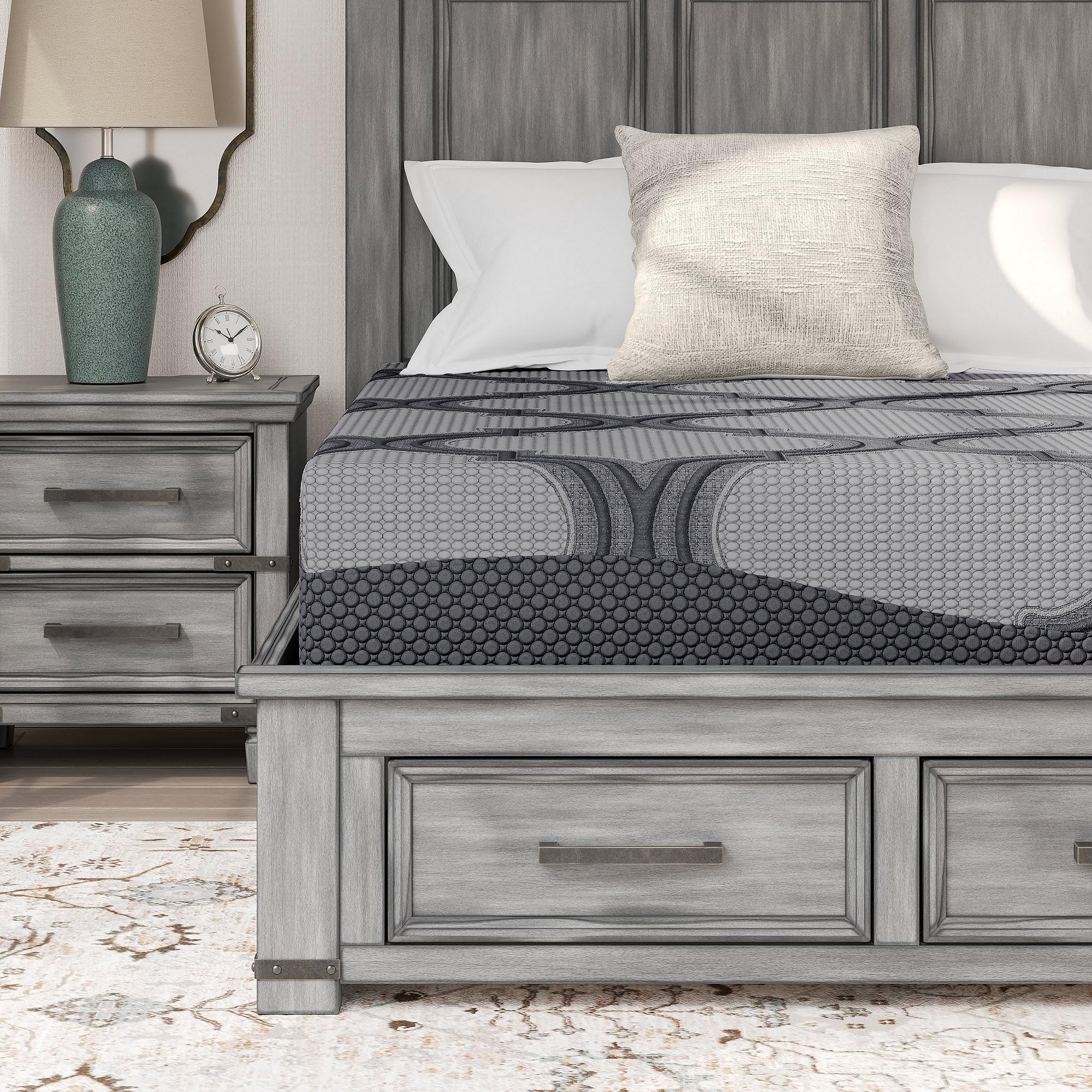 Signature Design by Ashley Queen Size 12 Inch Hybrid Mattress with ...