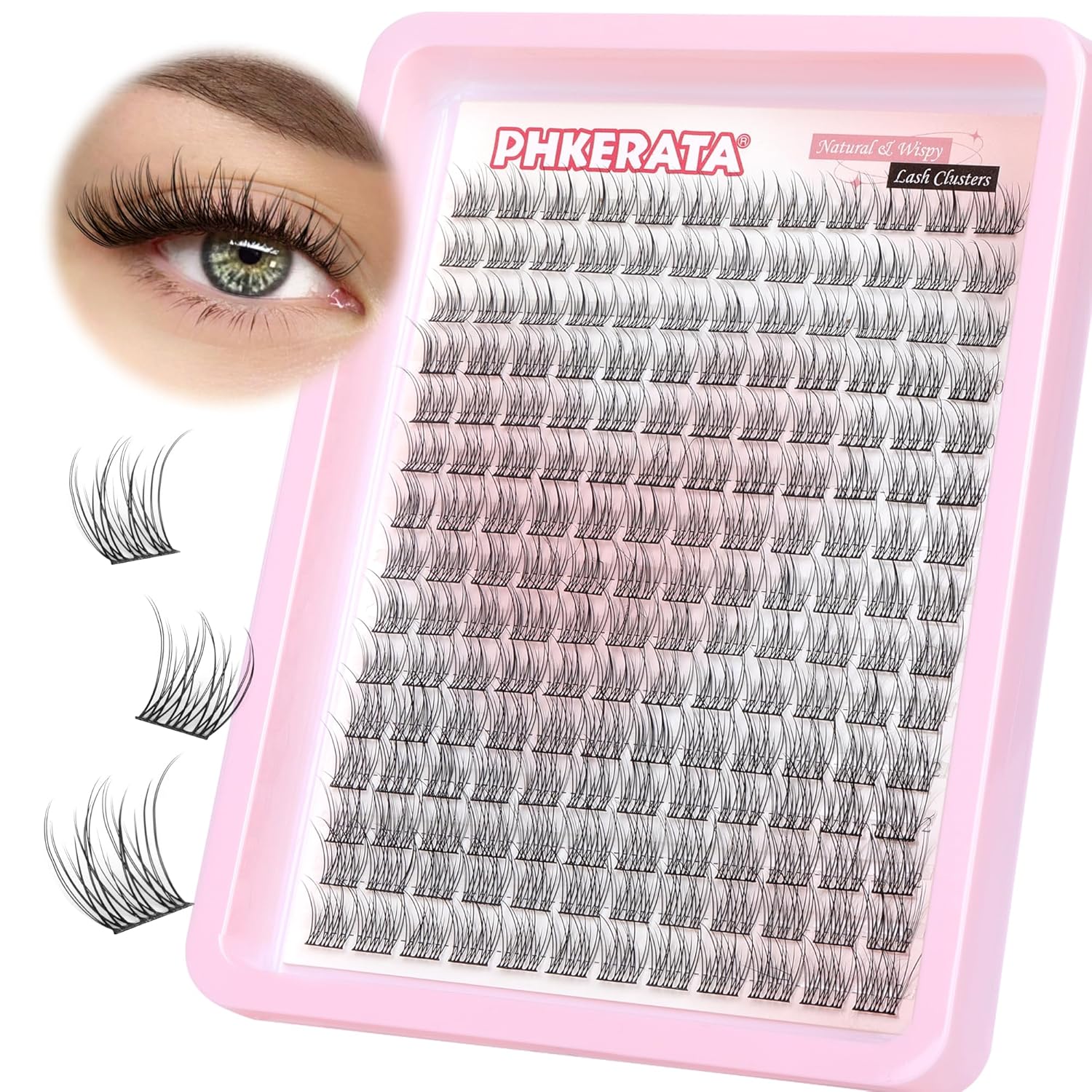 Amazon.com: Wispy Lash Clusters Natural Cluster Lashes 180Pcs 9-12MM ...