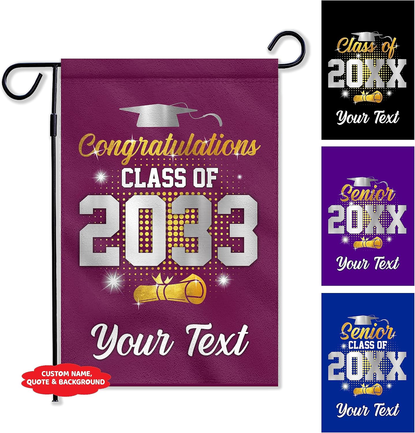 Amazon.com : Congratulations Class of 2033 Garden Flag Congrats ...