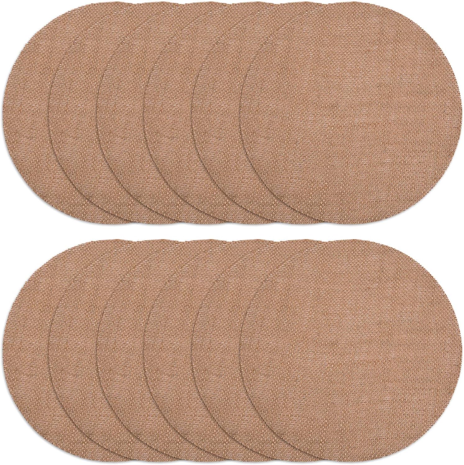 Amazon.com: Round Burlap Placemats Set of 12 Jute Rustic Place Mats for ...