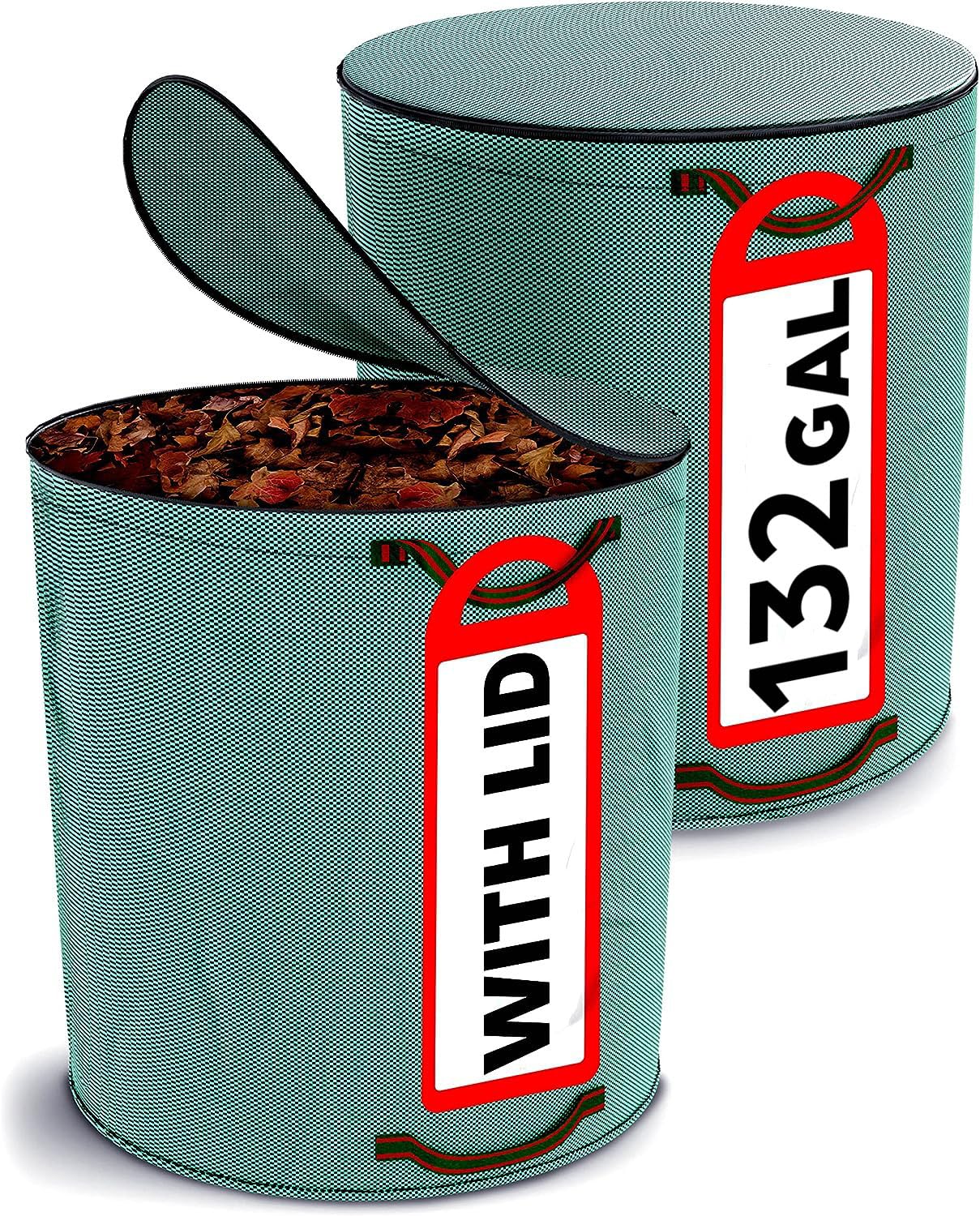 Amazon.com: Heavy Duty Reusable Leaf & Lawn Bags – Extra Large 132 ...