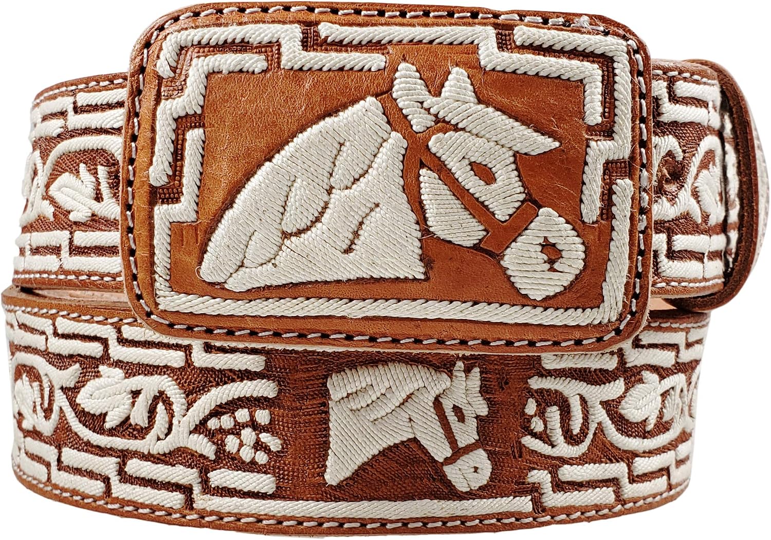 Amazon.com: Men's Original Piteado Belt Guia de Parra Design 1 3/4 ...