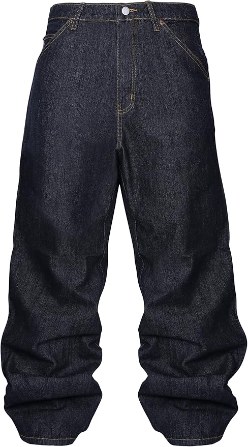 360 Clothing Threesixty 360ETN Carpenter Loose Fit Black Denim Jeans ...