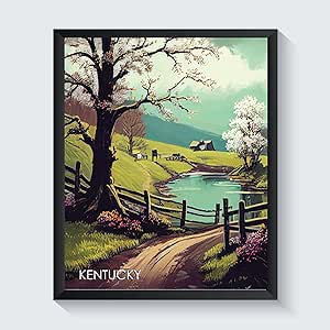 Amazon.com: Kentucky Scenery Art Print, Kentucky Poster Wall art Decor ...
