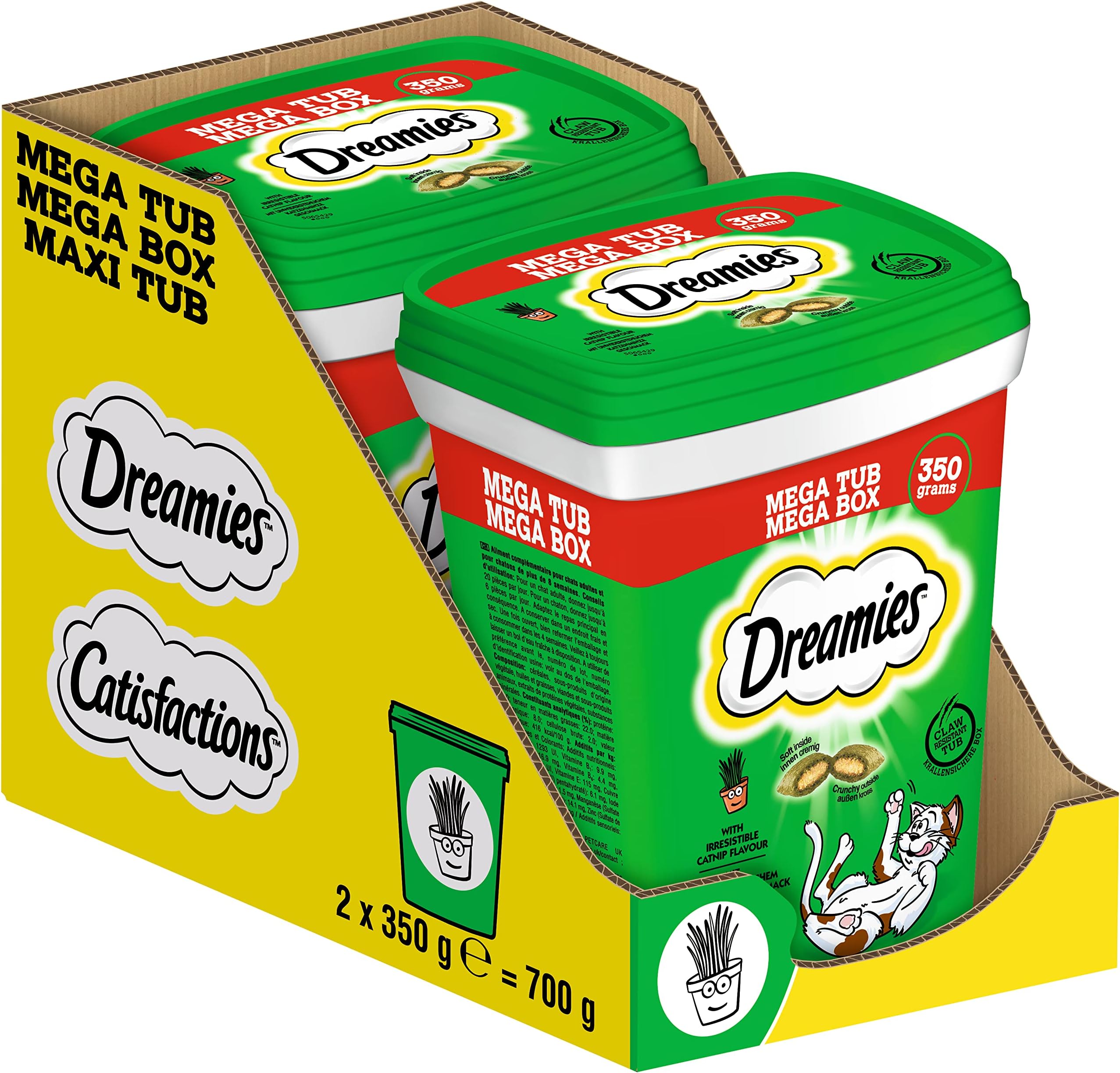 Dreamies Classic Cat Snacks with Cheese - Incredibly Crispy Bags with ...