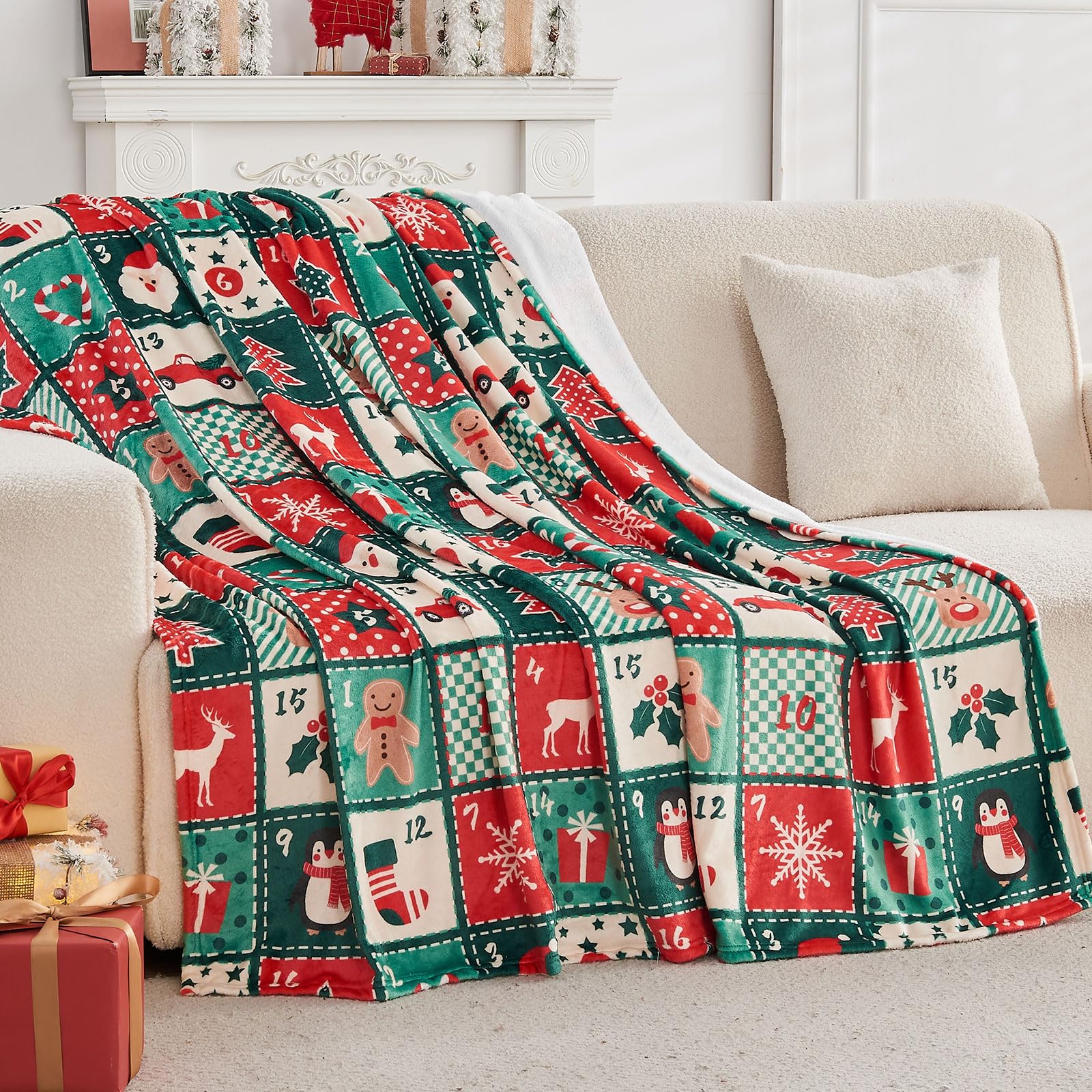 Gogreen Cozy Blanket Printed Blanket Throw Christmas Collection Blanket ...
