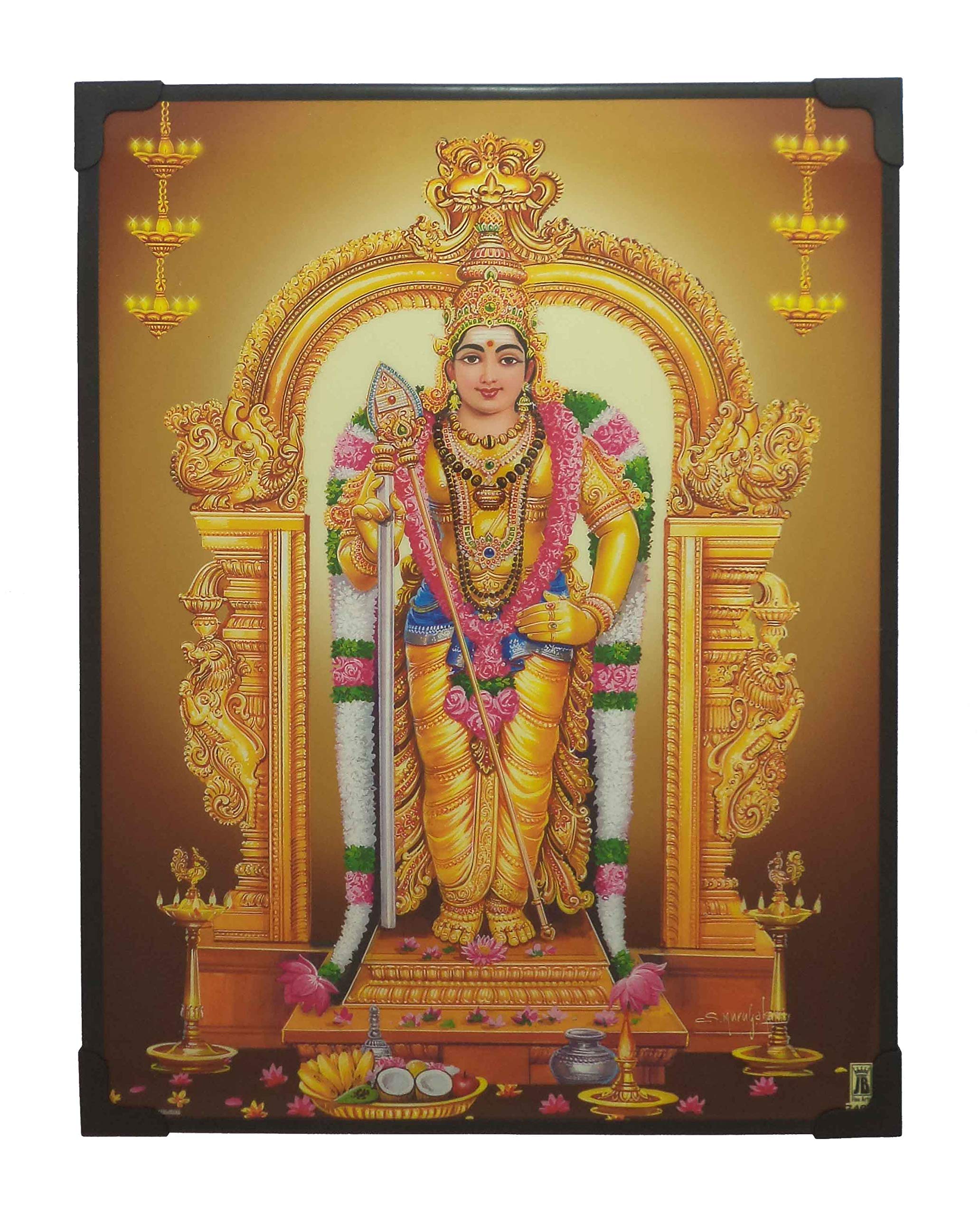 Buy Lord Murugan Photo Beading Frame ( 29 cm x 22.5 cm x 1 cm ) / lord ...