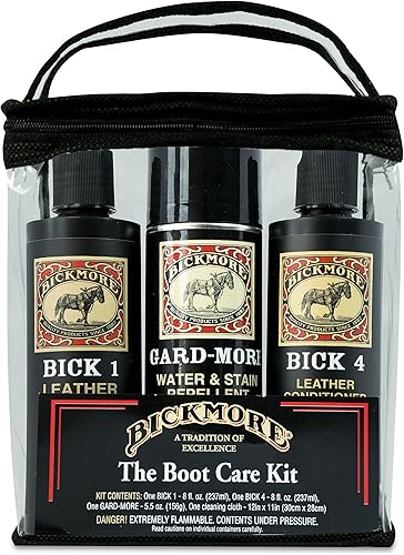 Amazon.com: Bickmore Boot Care Kit - Bick 1 Bick 4 & Gard-More ...