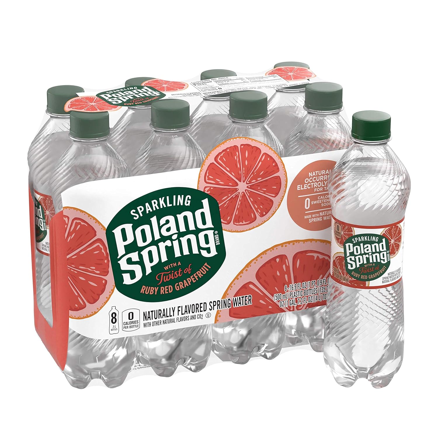 Amazon.com: Poland Spring Sparkling Water, Red Ruby Grapefruit, 16.9 Fl ...