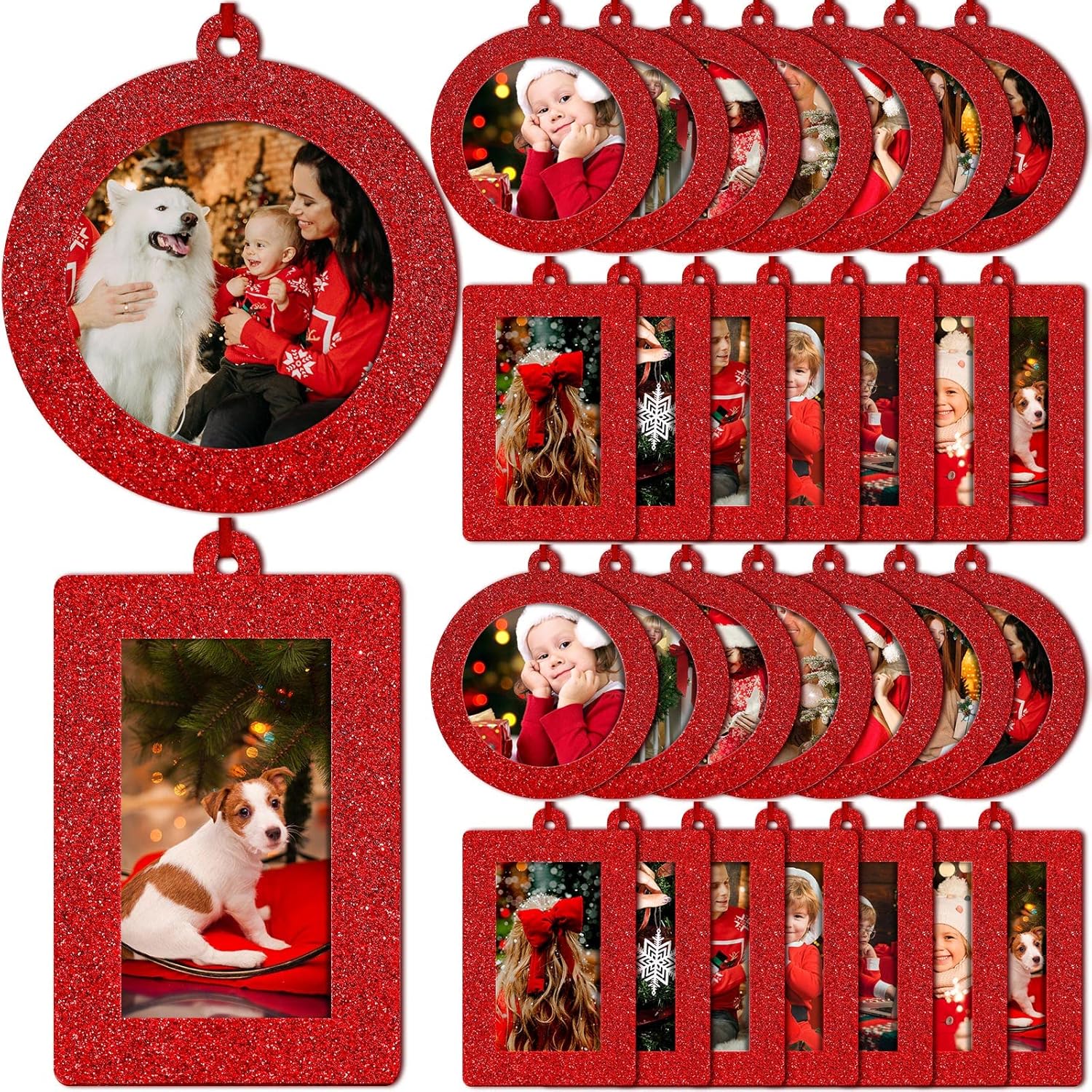 Amazon.com: Jetec 30 Pieces Christmas Photo Frames Ornaments Christmas ...